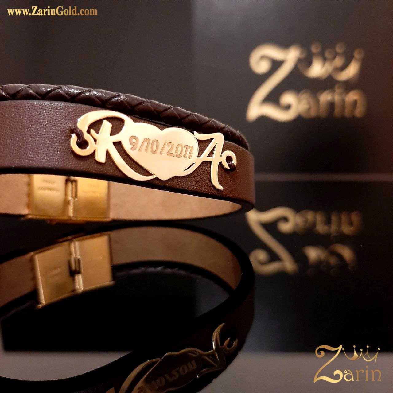 دستبند طلا دستبند مردانه و زنانه اسم طلای زرین گالری خرید طلا
