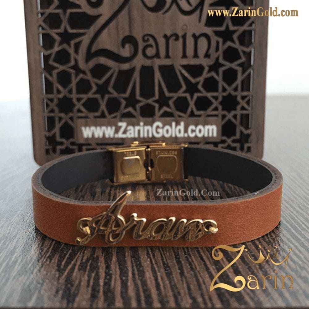 دستبند طلای کودکانه با چرم طلای زرین گالری خرید طلا