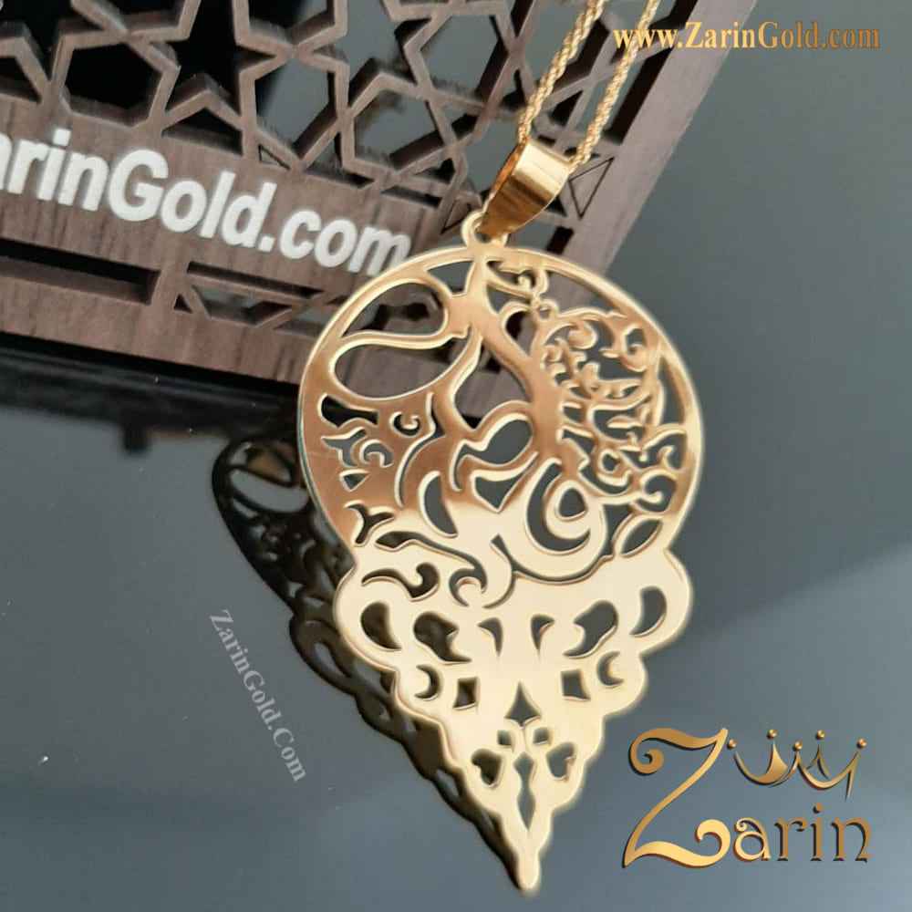 گردنبند طلا طرح خاص فاطمه طلای زرین گالری خرید طلا